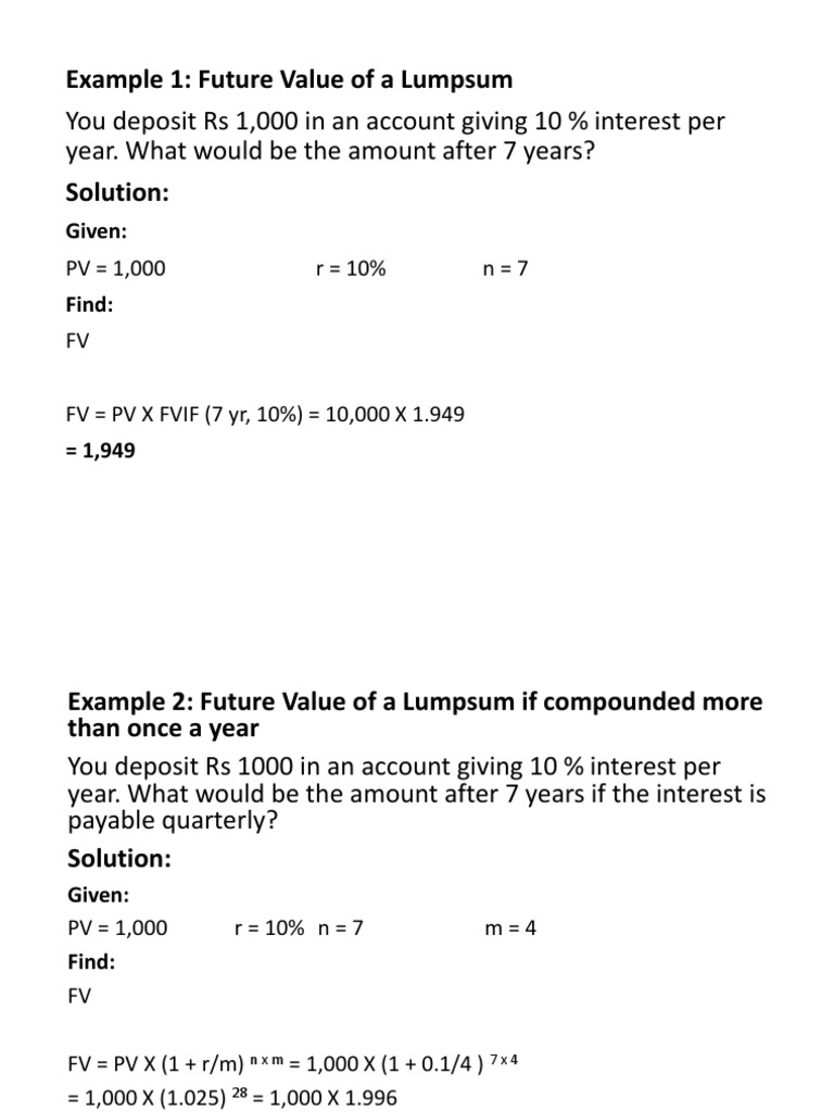 8 - TVM - ClassWork - Example of Scenarios | PDF | Present Value | Mathematical And Quantitative ...