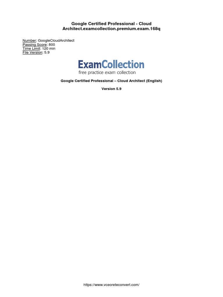 Examcollection - GCP Professional Cloud Architect PDF | PDF | Cloud ...