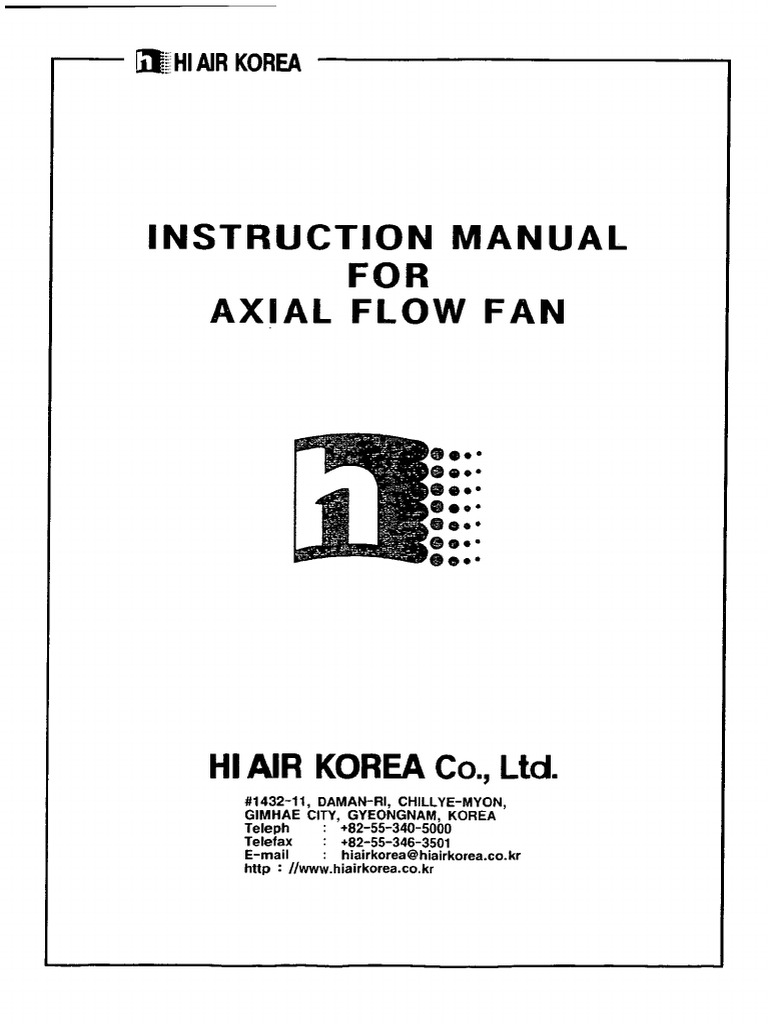 Axial Flow Fans PDF | PDF | Rust | Bearing (Mechanical)