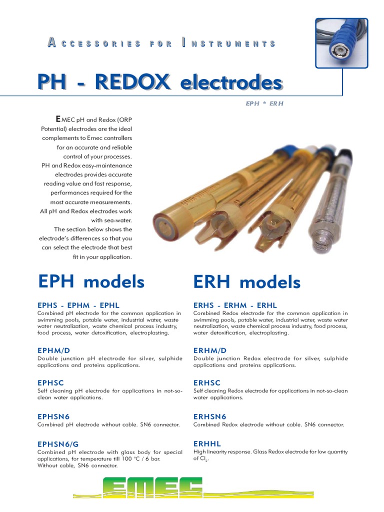 Electrodos de PH y Redox PDF | PDF | Ph | Physical Chemistry