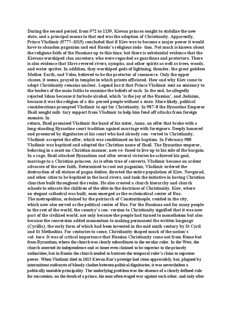 Kiev Russia | Download Free PDF | Byzantine Empire | Religion And Belief