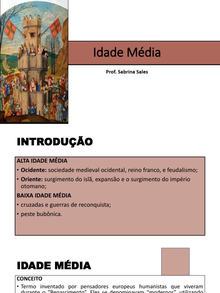Idade Média Aula 1 - Slides | PDF | Idade Média | Império Bizantino