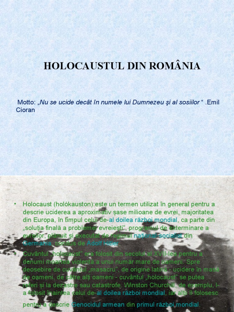 Holocaustul in Romania PPT | PDF