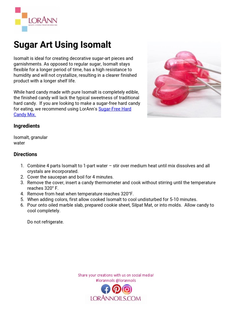 Isomalt Sugar Art and Hard Candy Guide | PDF | Cooking, Food & Wine ...