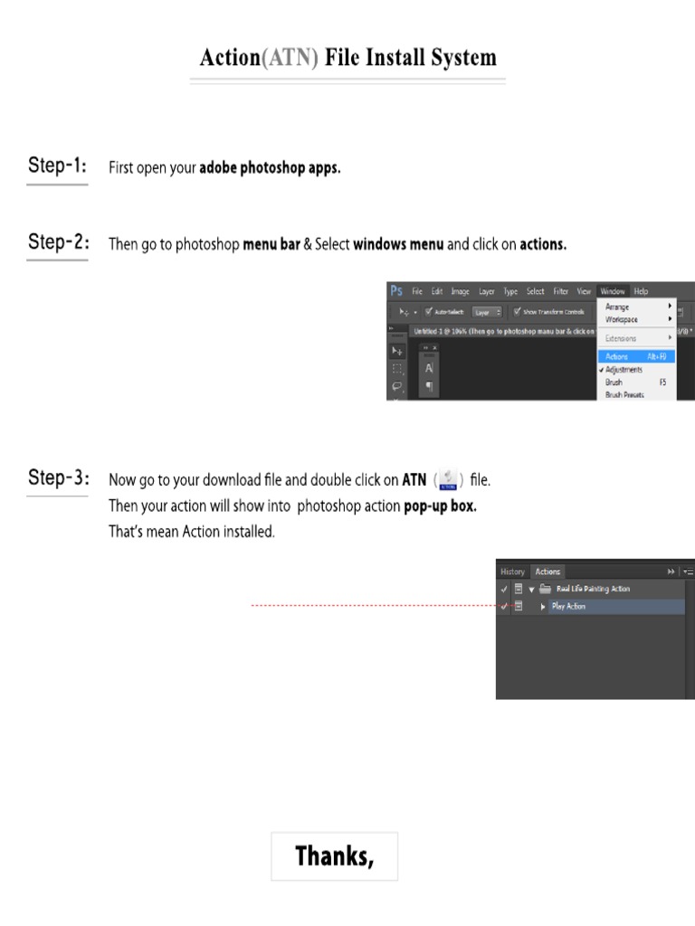 Act I On (Atn) Fi L e I Ns T Al L Sys T Em: Step-1: Step-2 | PDF