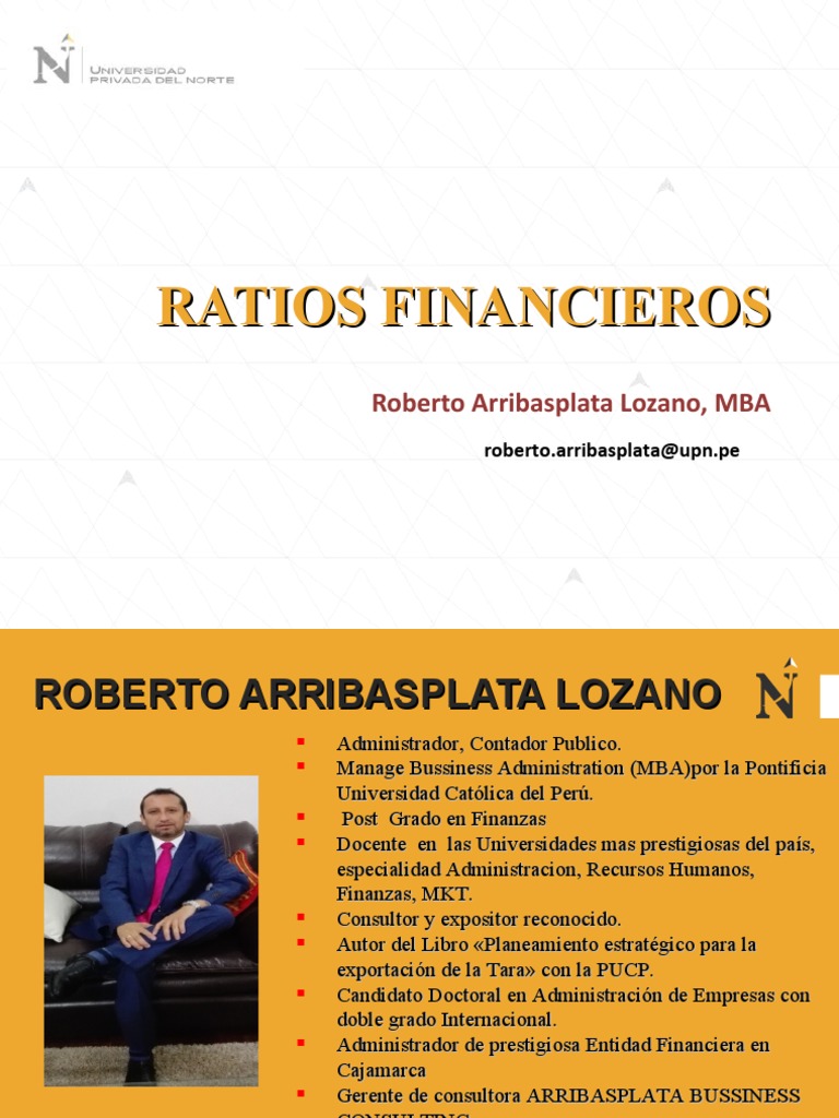 Ratios Upn | PDF | Rentabilidad sobre recursos propios | Deuda