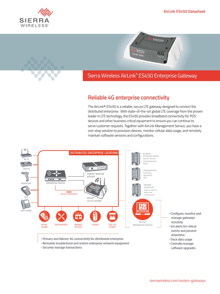 The ES450 Solution: Reliable 4G Enterprise Connectivity | PDF | Lte ...