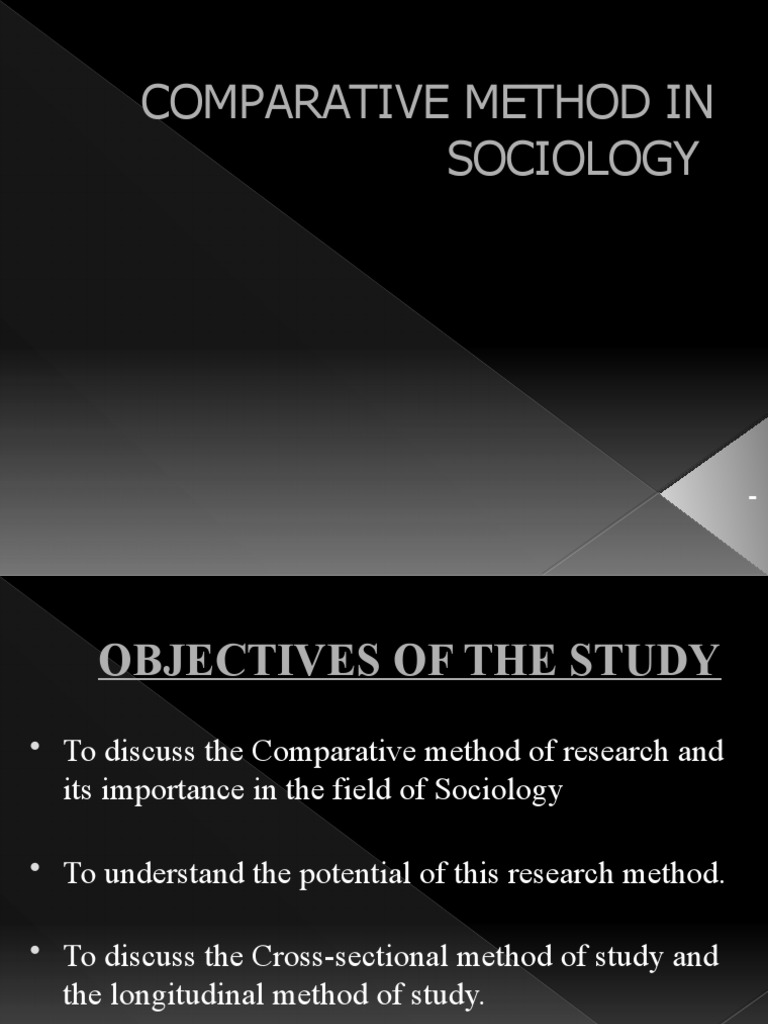 Comparative Method of Study | PDF | Sociology | Émile Durkheim