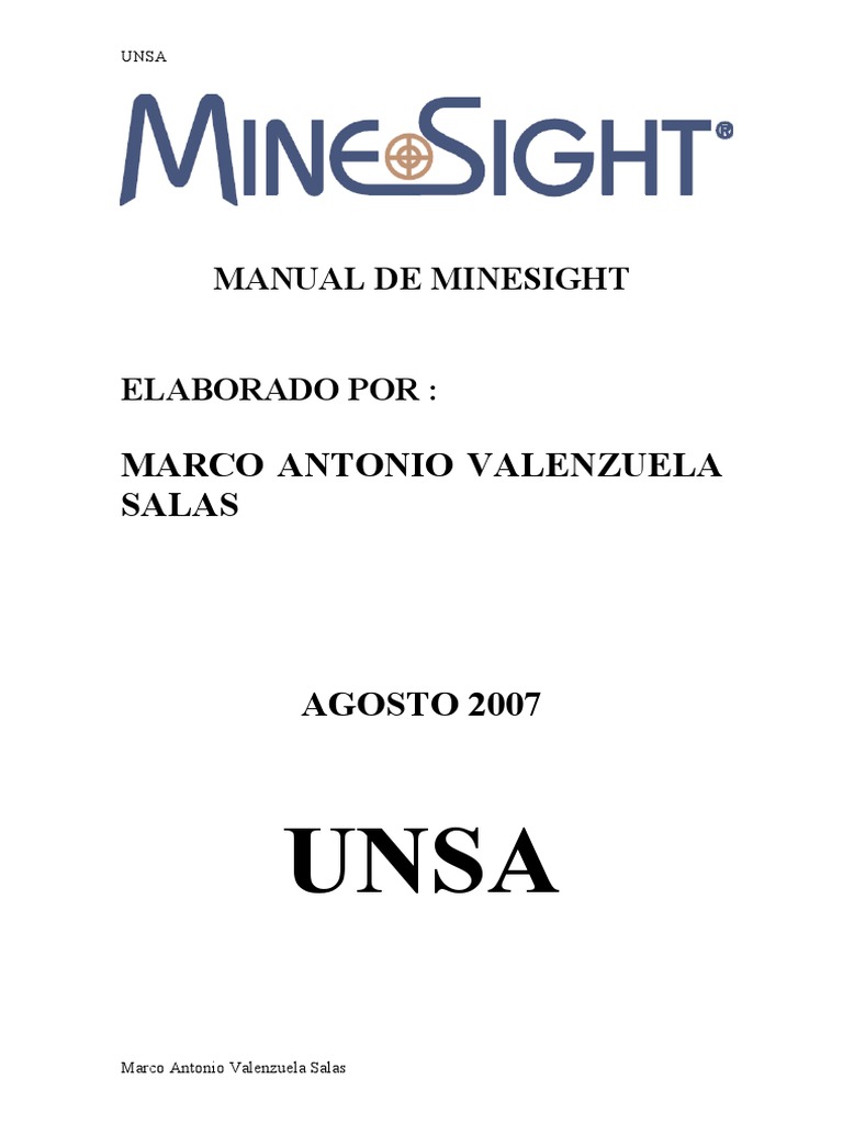 Manual de MineSight | PDF | Archivo de computadora | Topografía