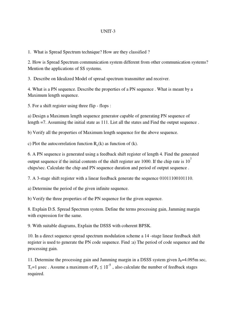 CT2 - Unit3 - Question Bank | PDF | Radio Technology | Computer Data