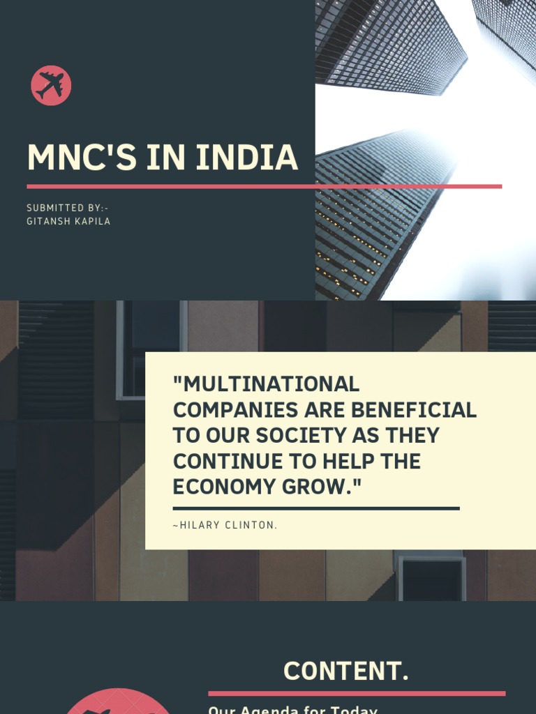The Role and Impact of Multinational Corporations in India | PDF ...