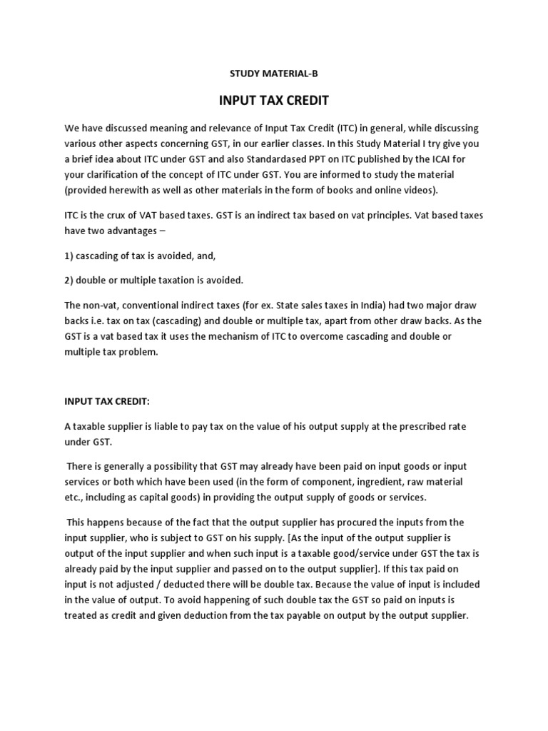 Study Material of Taxation | PDF | Value Added Tax | Taxes