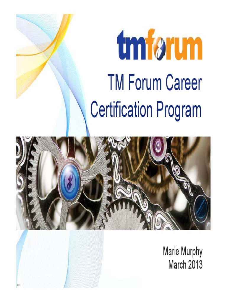 TM Forum Career Certification Program: Marie Murphy March 2013 | PDF ...