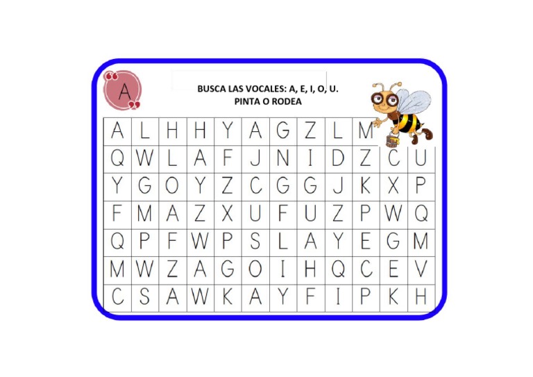 Busca Las Vocales | PDF