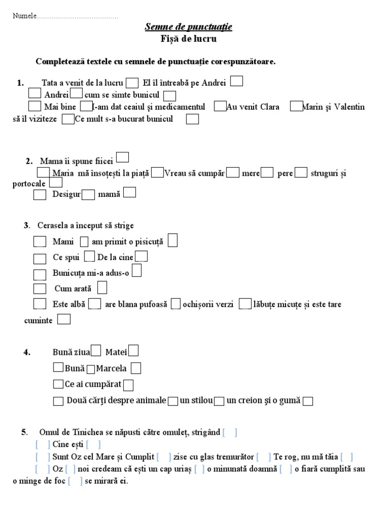 Semne de Punctuatie | PDF