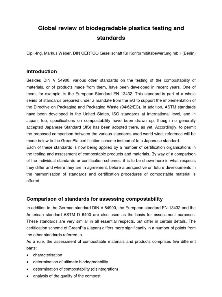 EN 13432 y ASTM | PDF | Biodegradation | Anaerobic Digestion