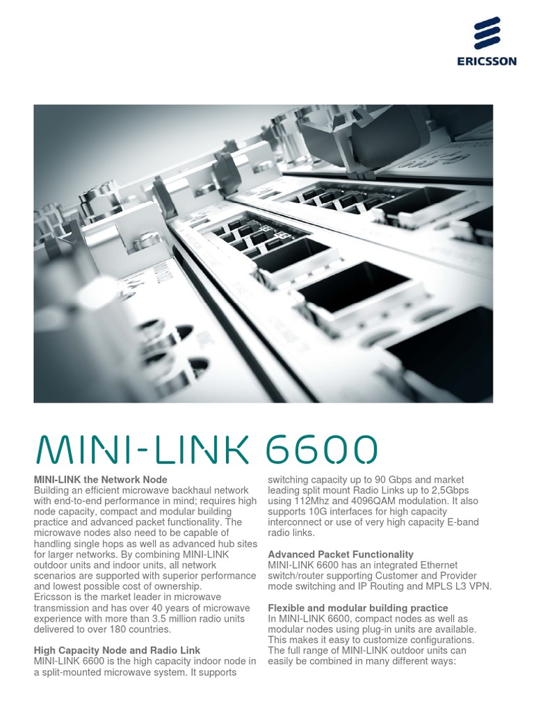 MINI-LINK The Network Node | PDF | Network Switch | Microwave