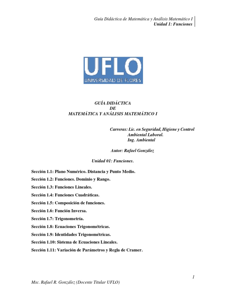 01 Funciones PDF | PDF | Función (Matemáticas) | Espacio