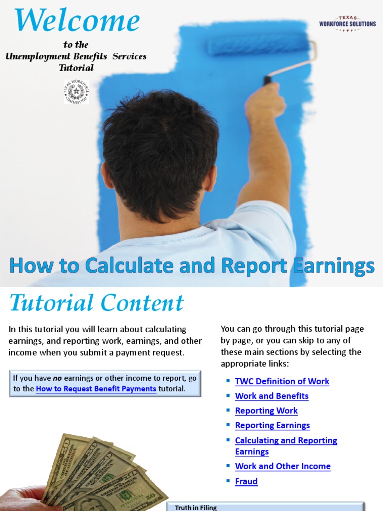 Calculate Report Earnings TWC | PDF