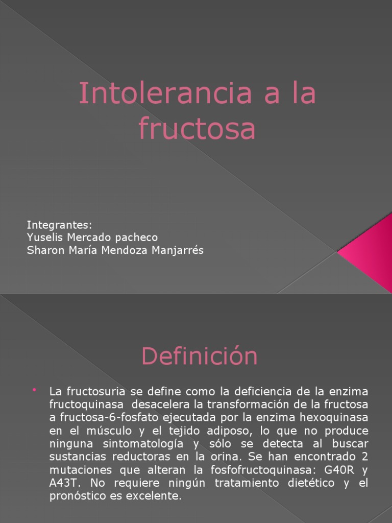 Intolerancia A La Fructosa | PDF | Fructosa | Mutación