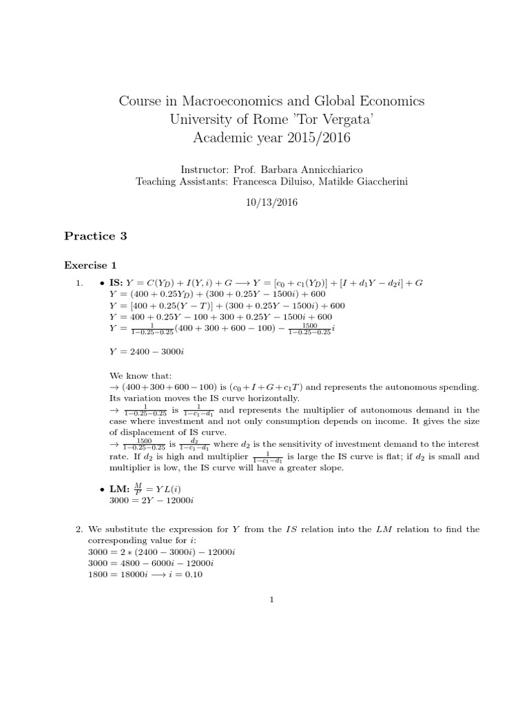 Macroeconomics Course Overview 2015-2016 | PDF | Macroeconomics | Economics