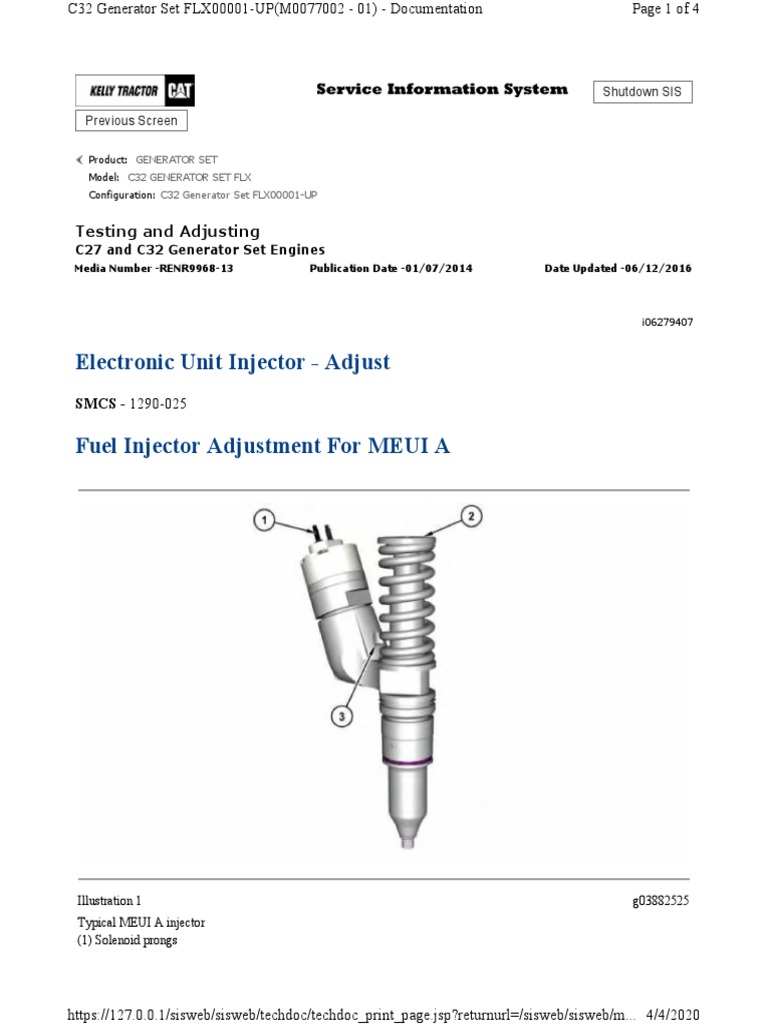Electronic Unit Injector - Adjust | PDF | Fuel Injection | Engines