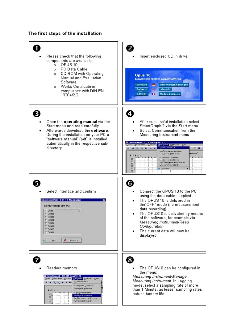 The First Steps of The Installation - OPUS10 With Display | PDF