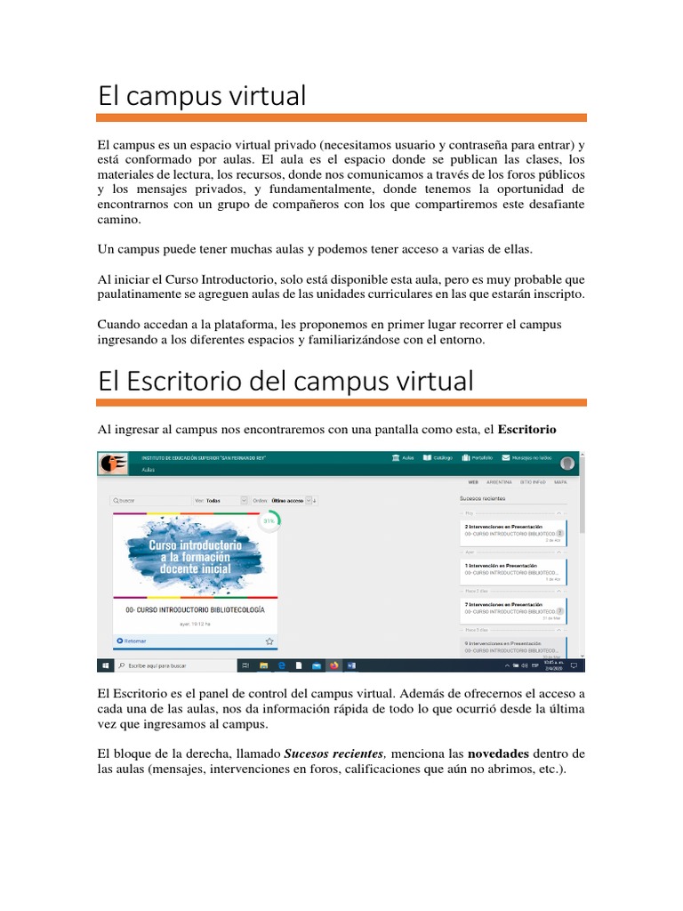 Guía del Campus Virtual y Aulas Online | PDF | Foro de Internet ...