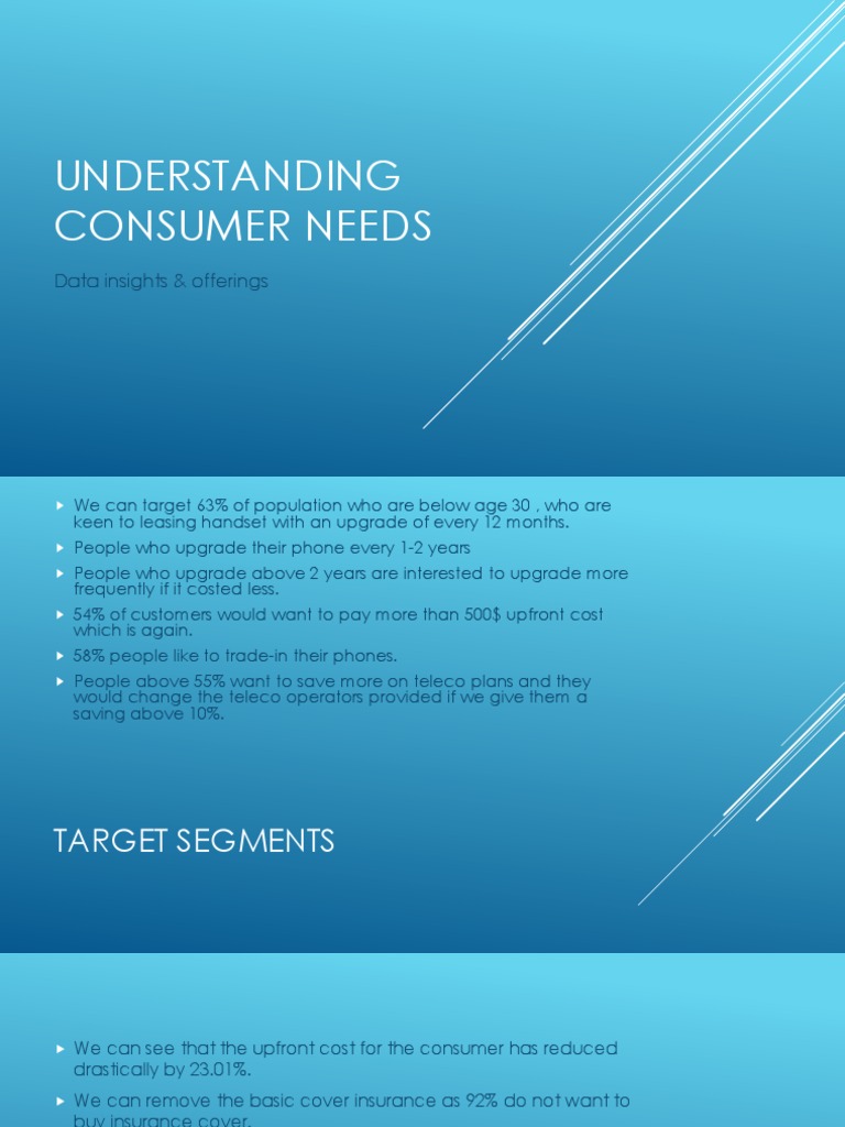 Understanding CONSUMER NEEDS | PDF