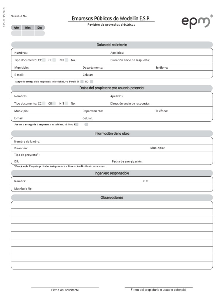 Formato Revision Proyectos EPM | PDF