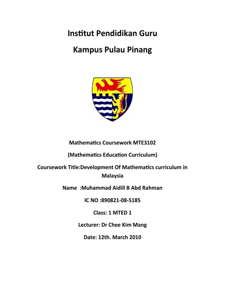 Development of Mathematics Curriculum in Malaysia: Tracing Reforms from ...