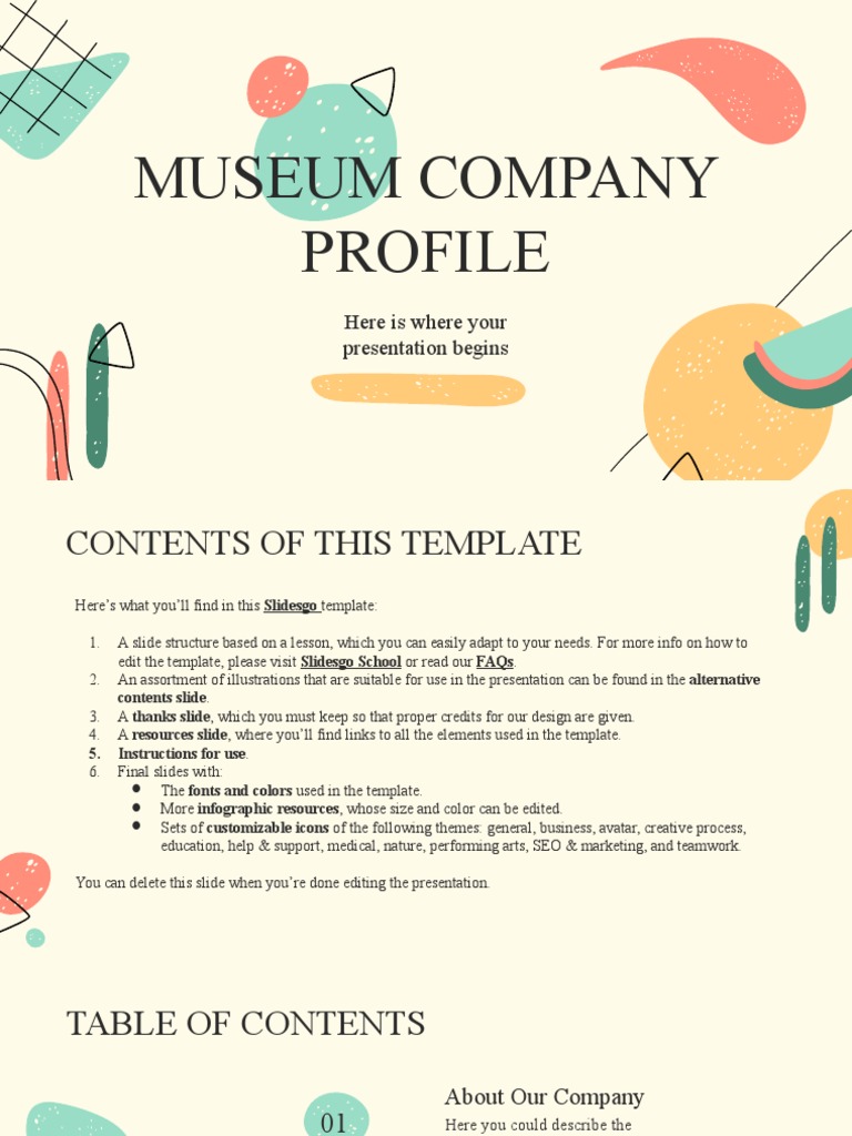 Museum Company Profile - by Slidesgo | PDF | Planets | Saturn