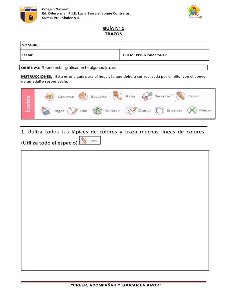 Guía de Trazos para Pre-Kínder | PDF | Artes del Lenguaje y ...