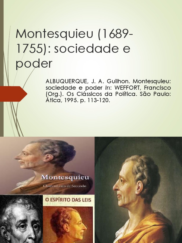 Montesquieu's theory of separation of powers and checks and balances ...