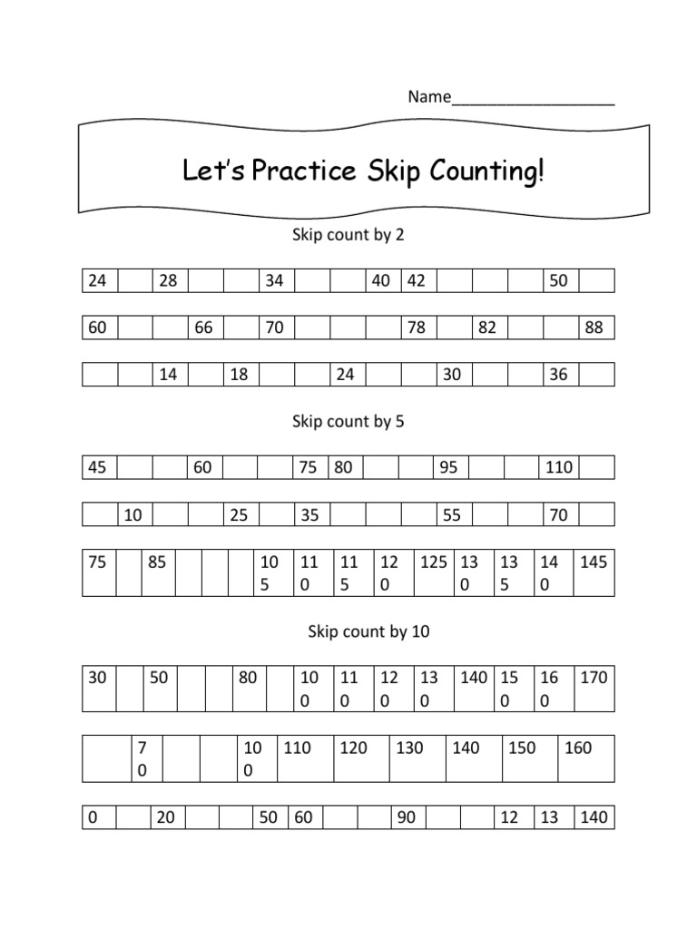 Let's Practice Skip Counting! | PDF