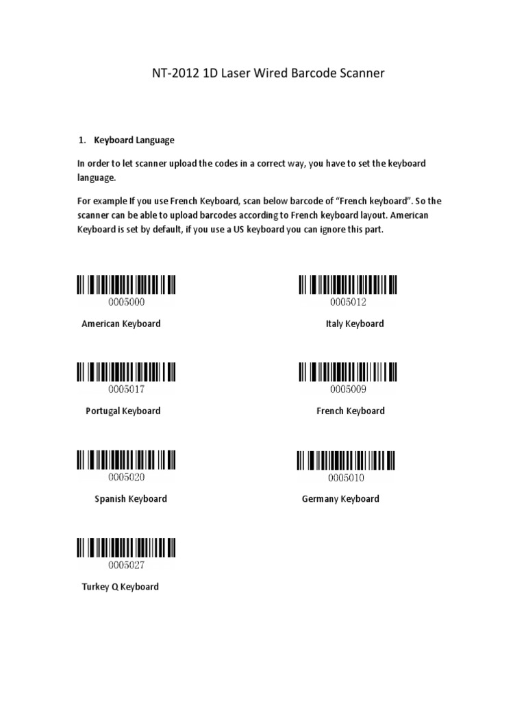 Barcode Scanner Setup Guide | PDF