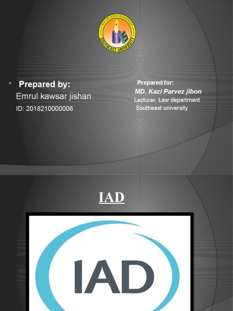 Presentation On IAD | PDF