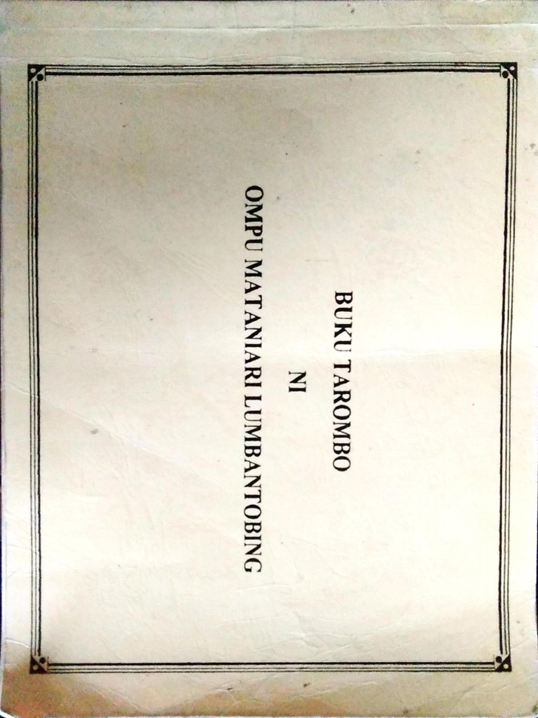 Tarombo Op. Mataniari Hal. Sampul | PDF