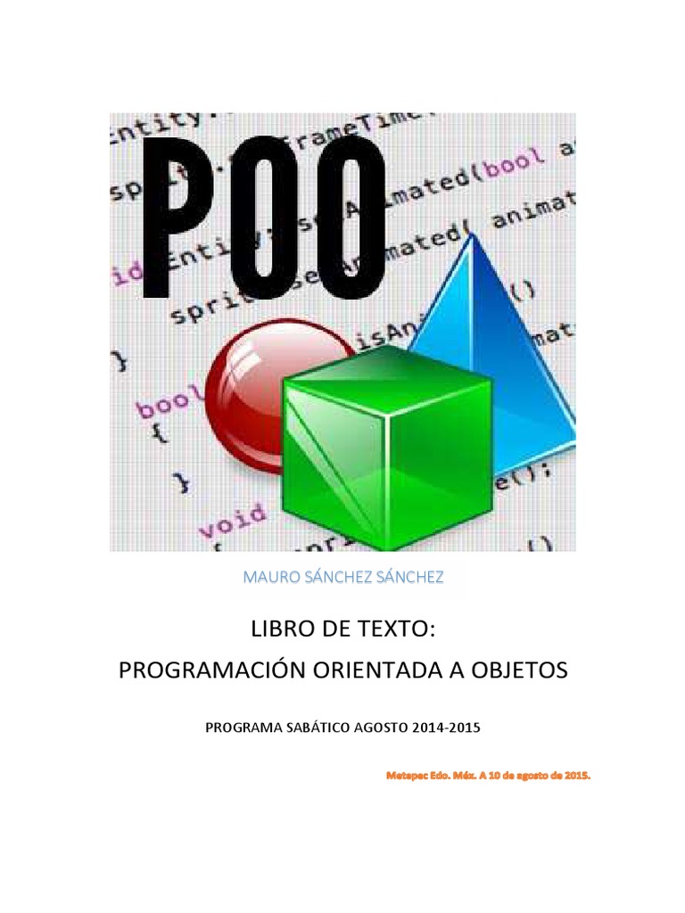 Libro POO VFF | PDF | Objeto (informática) | Herencia (Programación ...