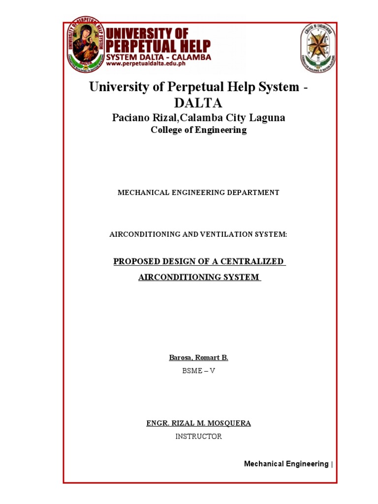 Centralized Air Conditioning Design | PDF | Air Conditioning | Heat ...