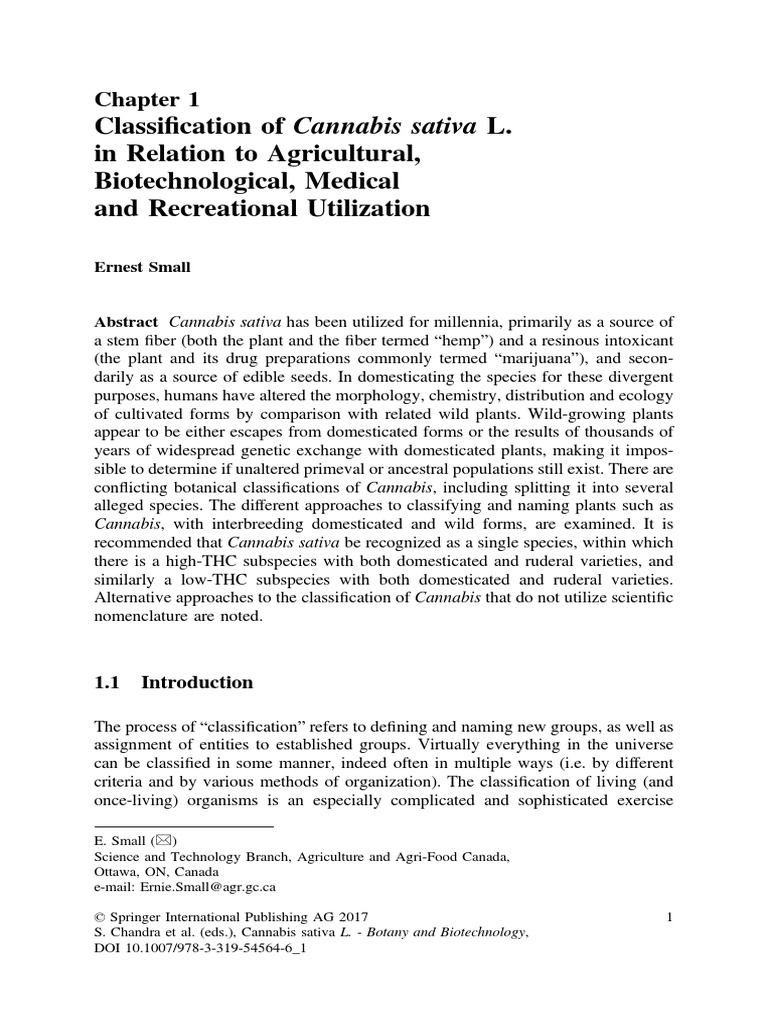 Classification of Cannabis Sativa | PDF | Cannabis | Hemp