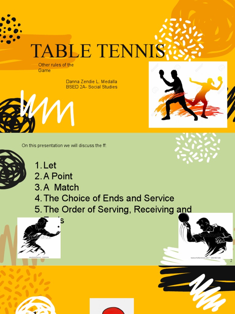 tabLE TENNIS | PDF | Table Tennis | Ball Games