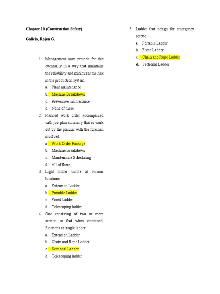 Chapter 10 Questions 5 | PDF