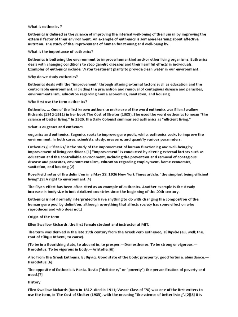 What Is Euthenics | Download Free PDF | Academia | Science