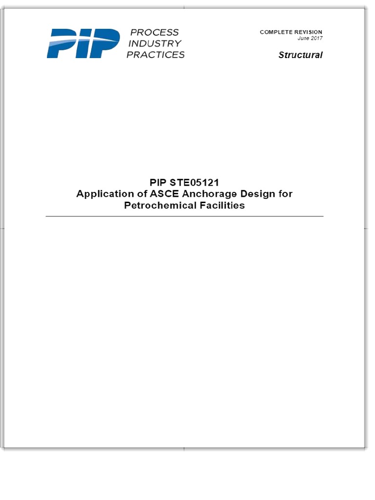 Pip - Asce Anchor Bolt Design For Petrochemical Facilities | PDF