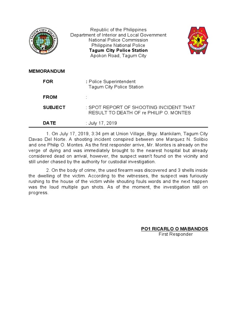 Tagum City Police Station | PDF