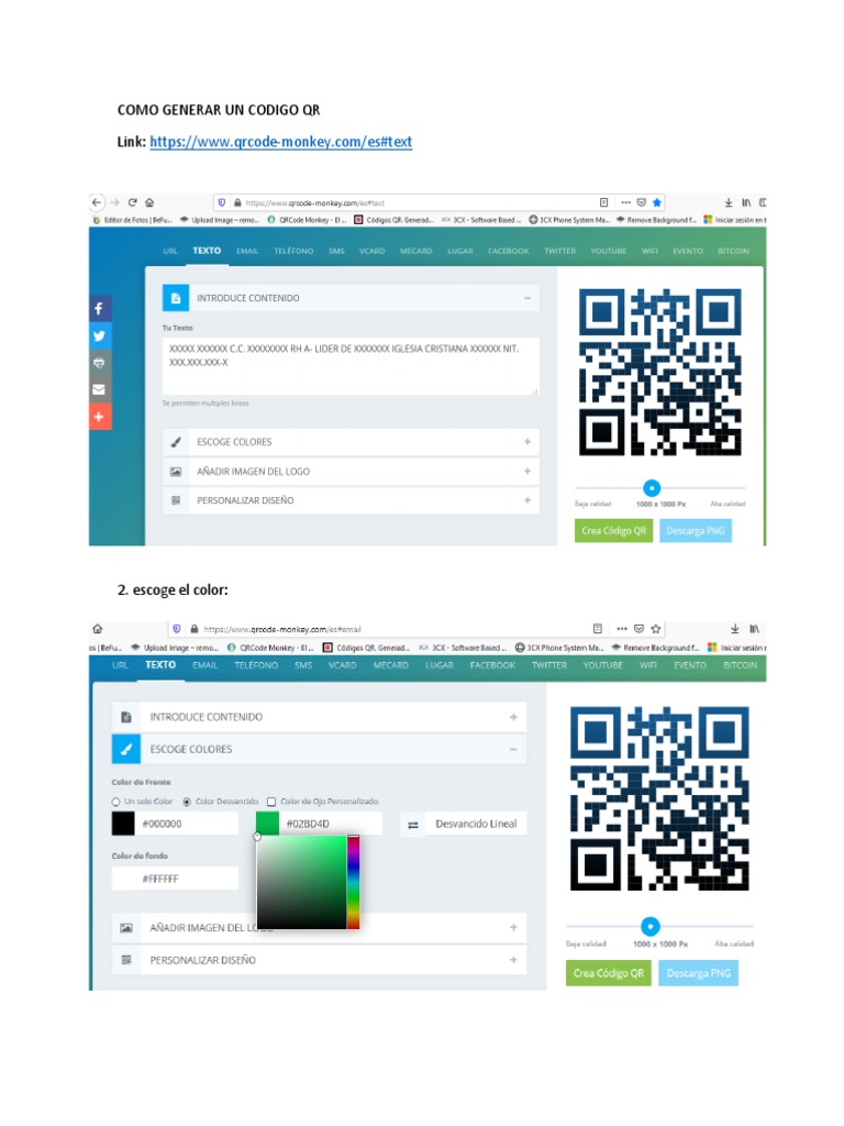 Como Generar Un Codigo QR | PDF