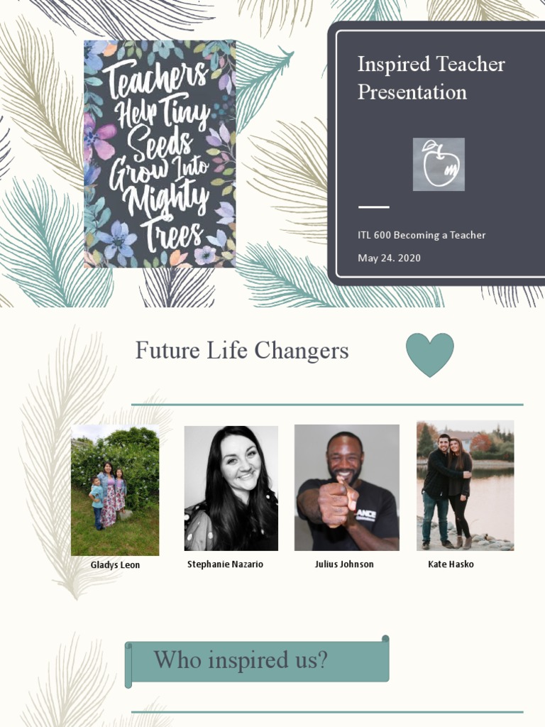 Inspired Teacher Presentation | PDF | Teachers | Motivation