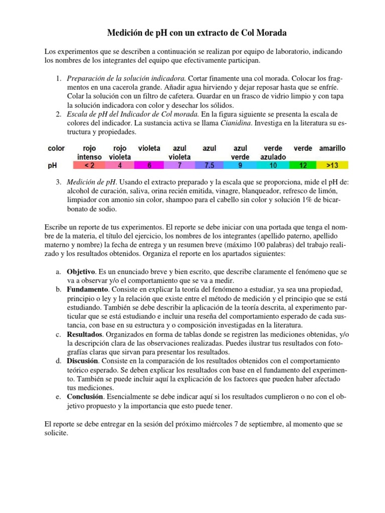 Col Morada | PDF | Medición | Ph