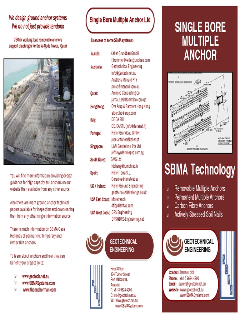 SBMA Technology: Single Bore Multiple Anchor | PDF | Prestressed ...